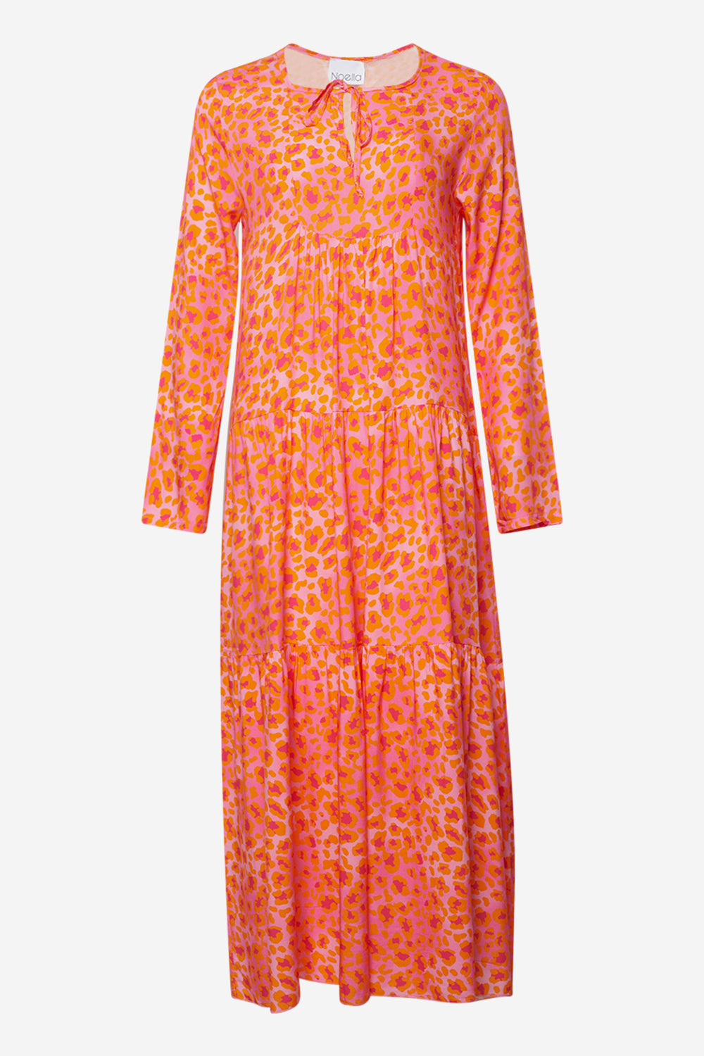 Imogene Long Dress Orange Mix – Noellafashion.nl